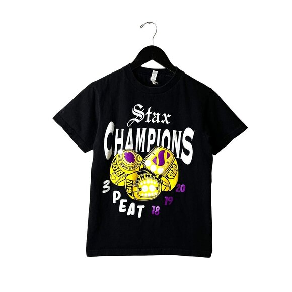 Alstyle | Shirts | Stax Champions 3peat T Shirt Adult Black Small S ...